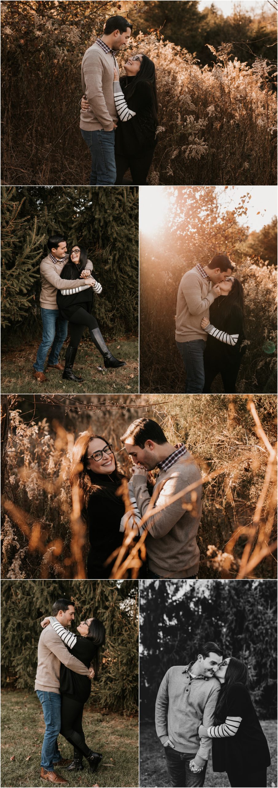 In Home Christmas Engagement Session, PA | Trisha & Frank | torikelner.com