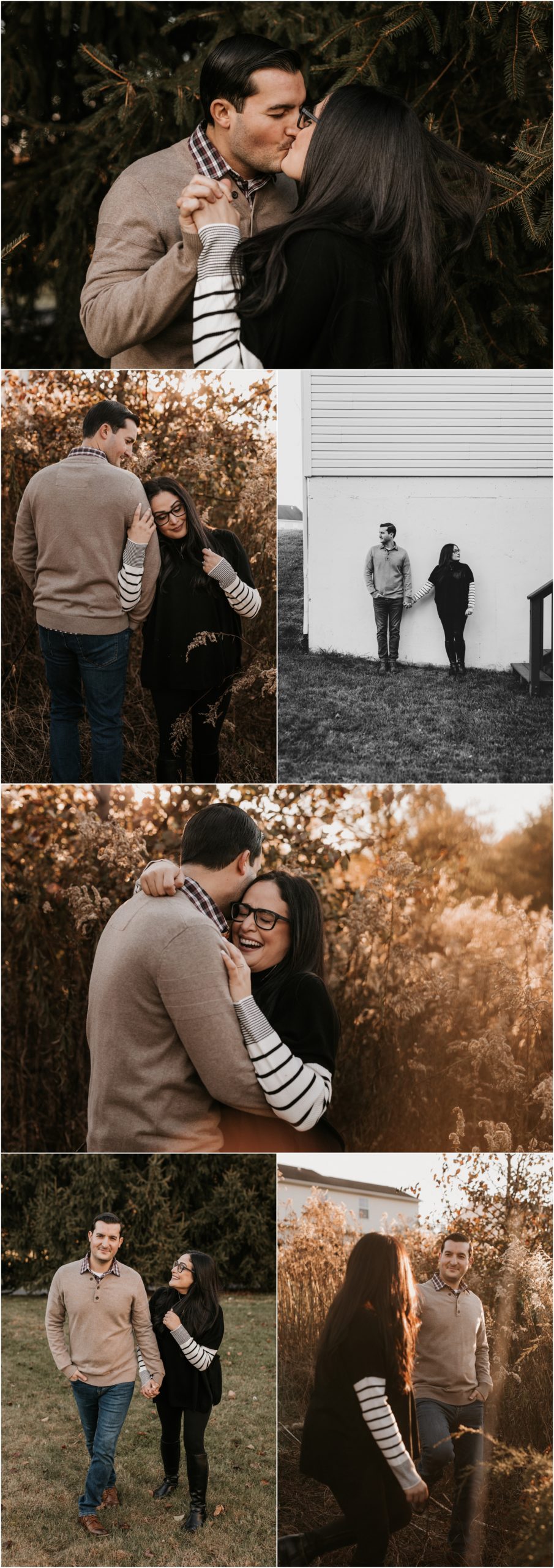 In Home Christmas Engagement Session, PA | Trisha & Frank | torikelner.com