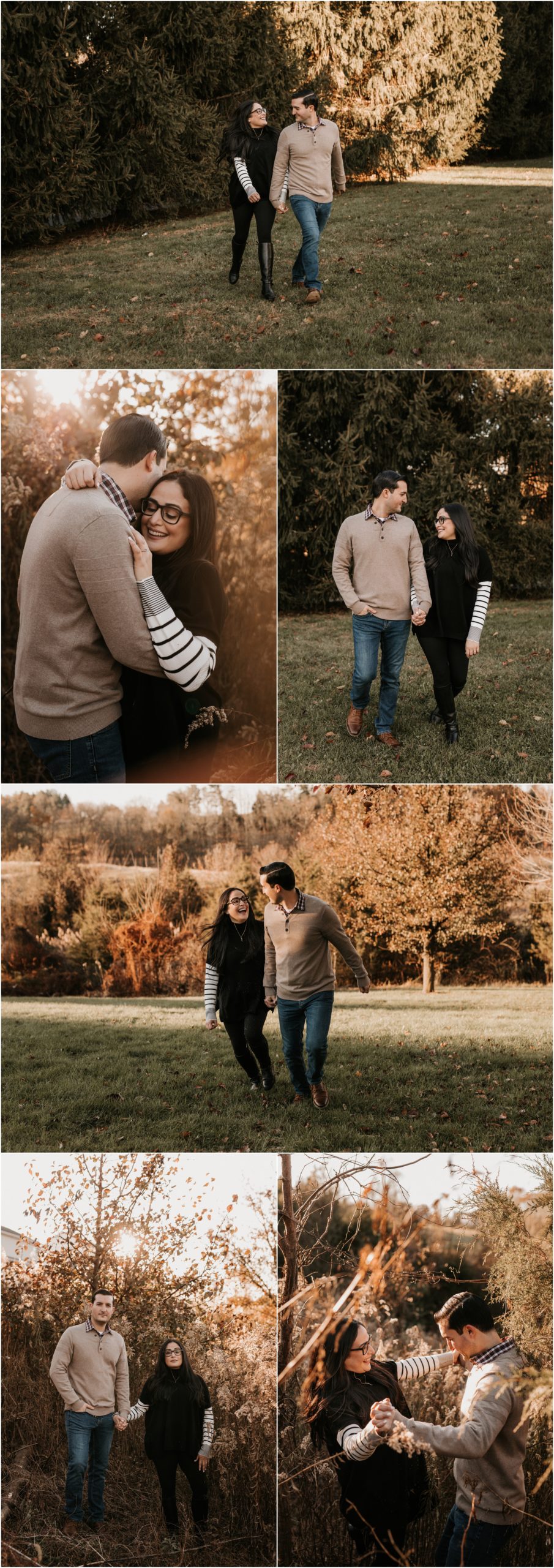 In Home Christmas Engagement Session, PA | Trisha & Frank | torikelner.com