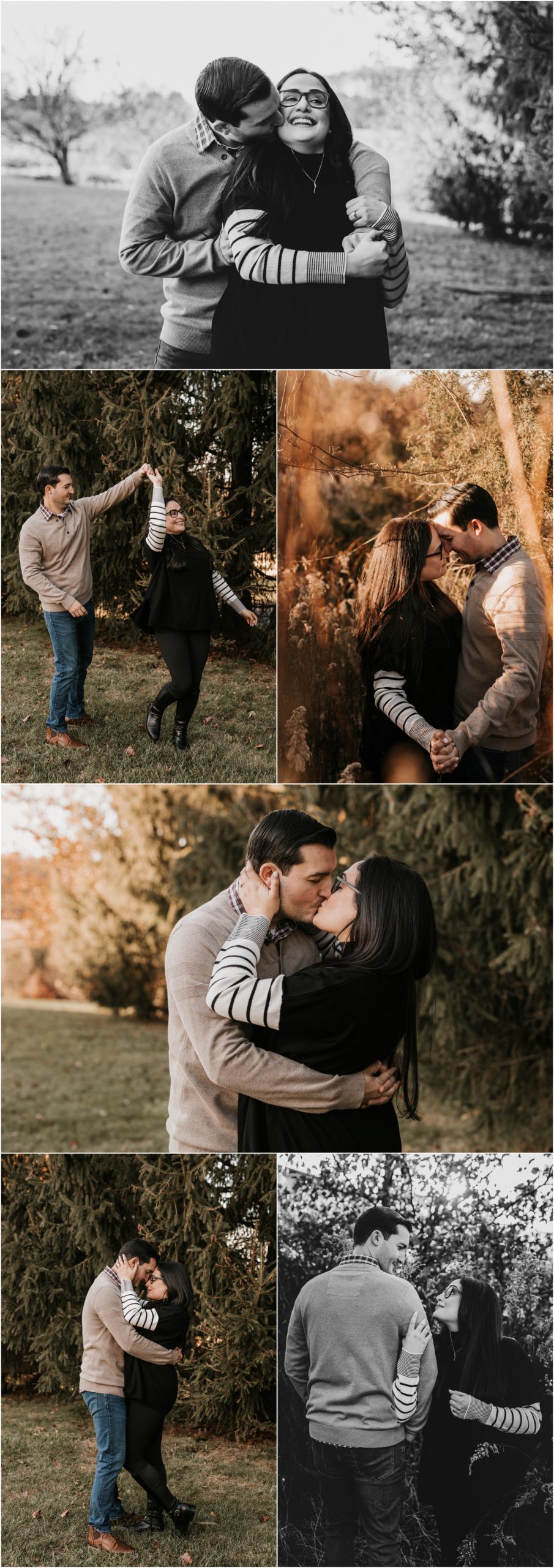 In Home Christmas Engagement Session, PA | Trisha & Frank | torikelner.com