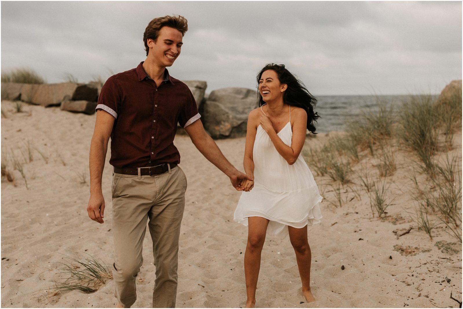 Beach Engagement Session, Sandy Hook, NJ | Nicole & Ryan | torikelner.com