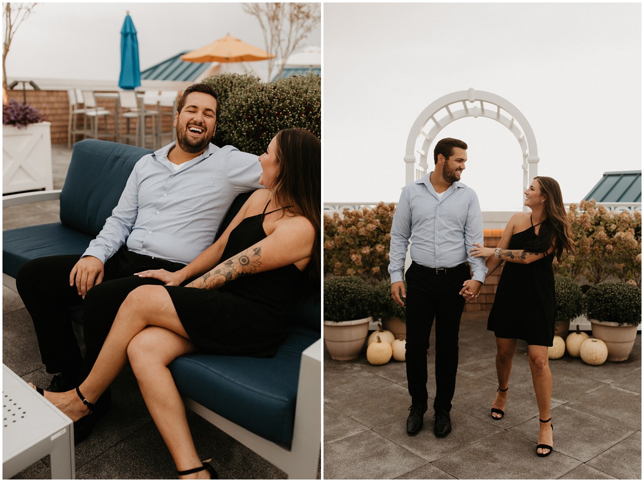 Fall Rainy Hotel LBI Engagement Session, NJ | Emily & David ...