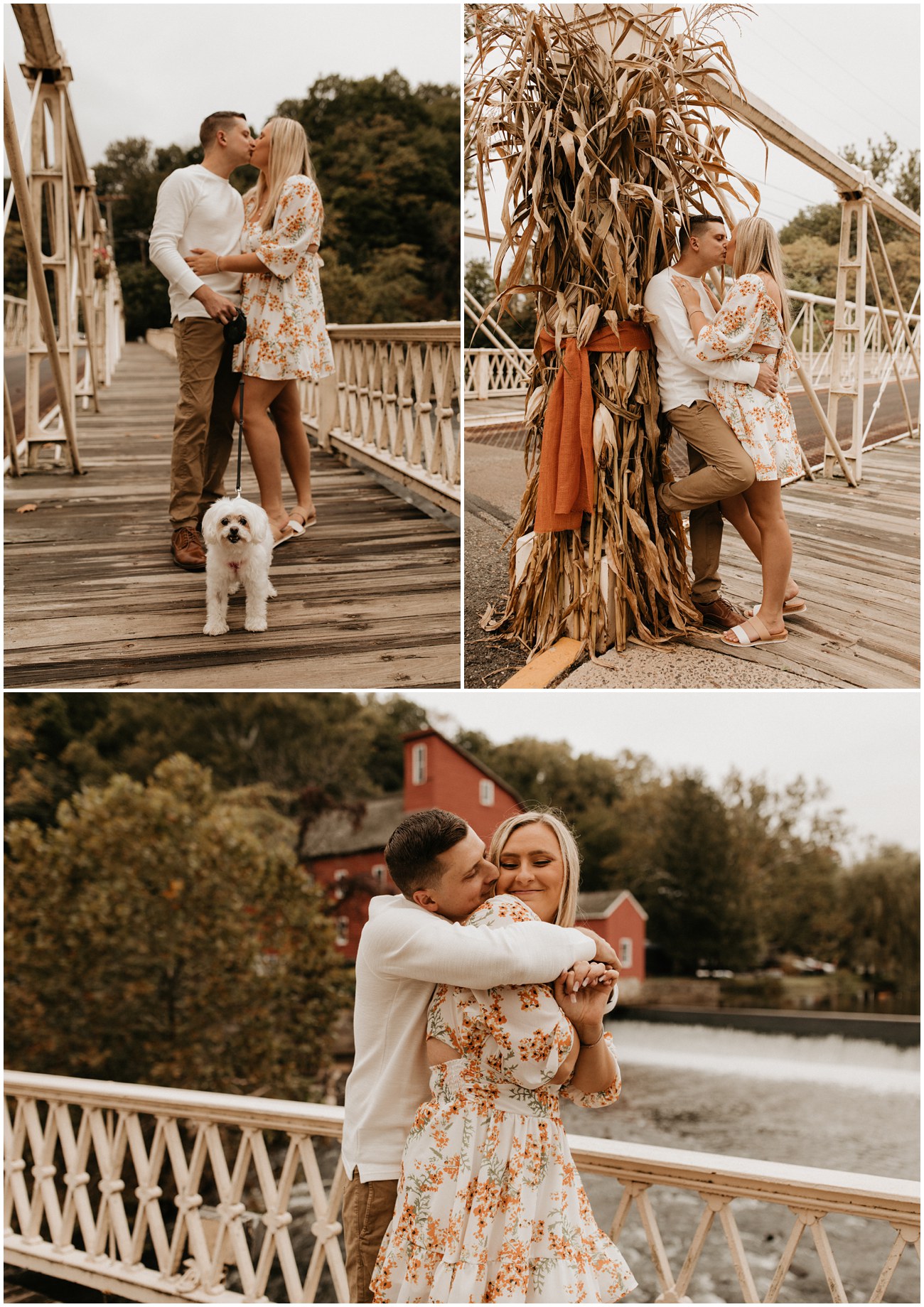 Fall Red Mill Clinton Engagement Session, NJ | Tori & Koby | torikelner.com